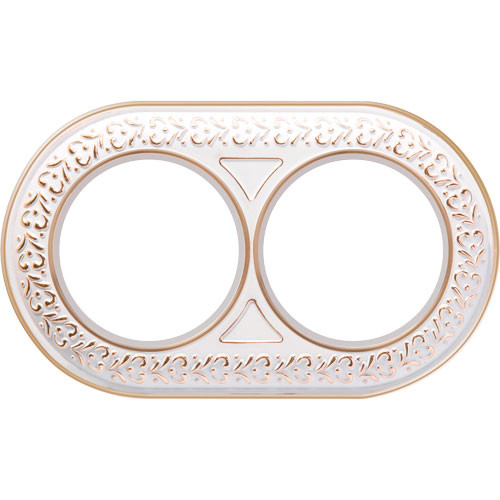 Рамка двойная Antik Runda Ретро белое золото купить в Рязани в наличии ...